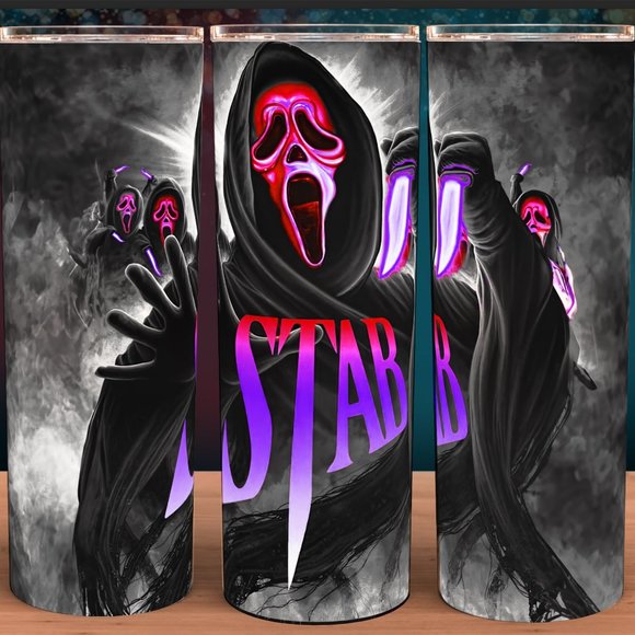 Handmade | Dining | Scream Ghostface Purplepink Stab Horror Movie Cup ...